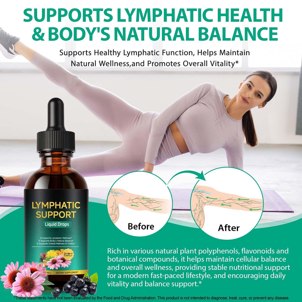 Herbal drops for lymphatic cleansing