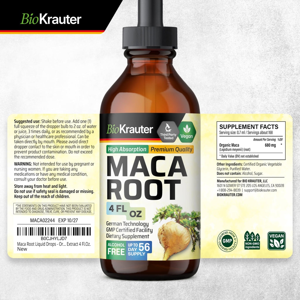 Herbal drops for sustained energy levels