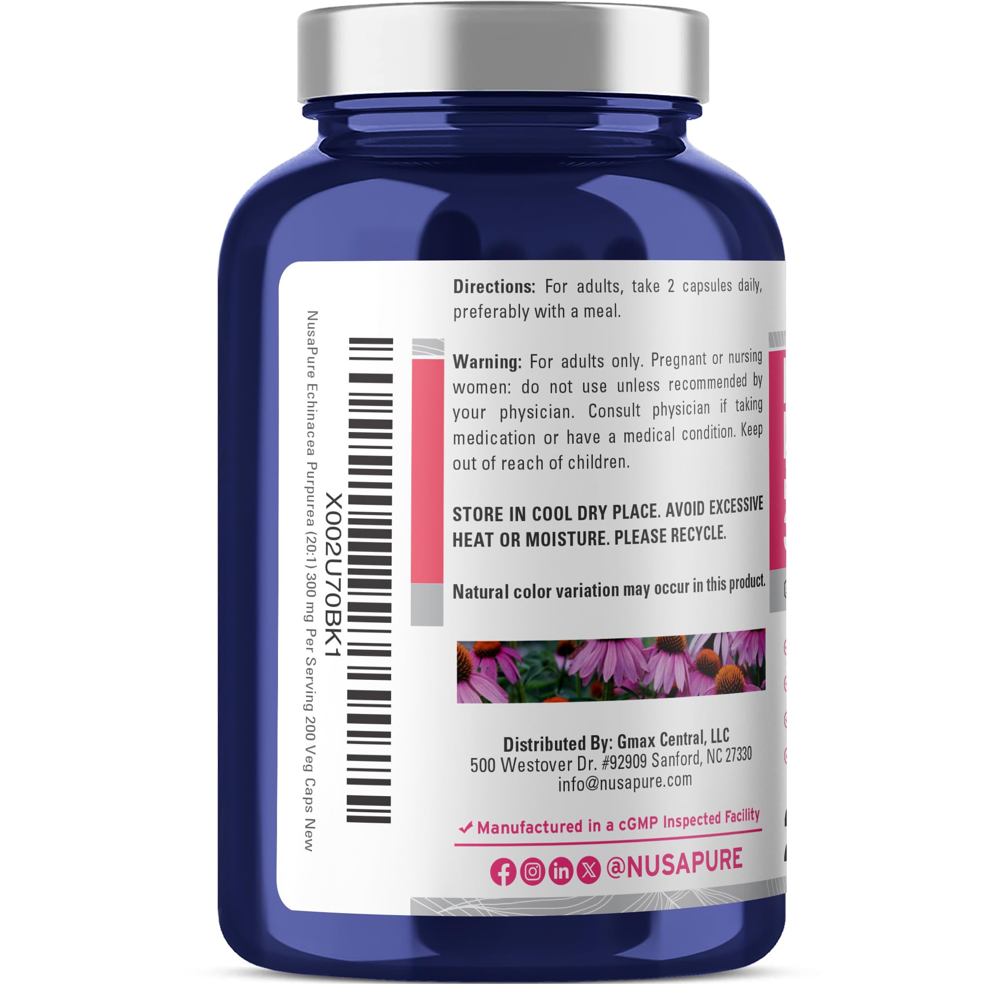 herbal echinacea capsules for vitality