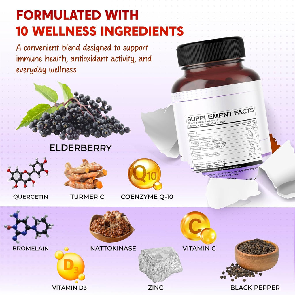 herbal elderberry capsules for wellness