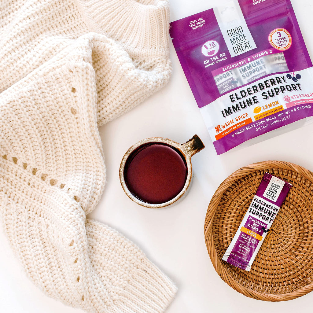 herbal elderberry drink for immune support