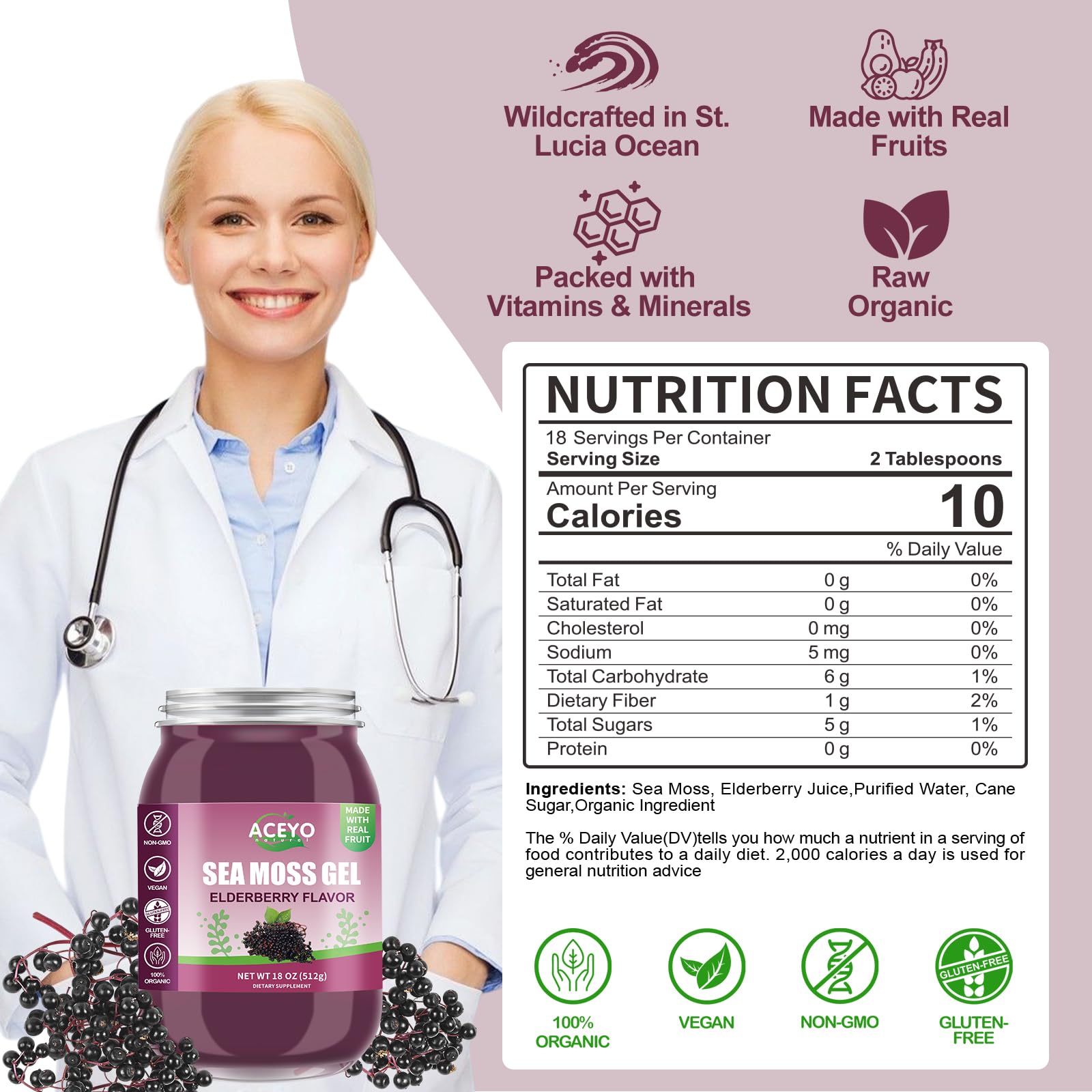herbal elderberry gel for vitality