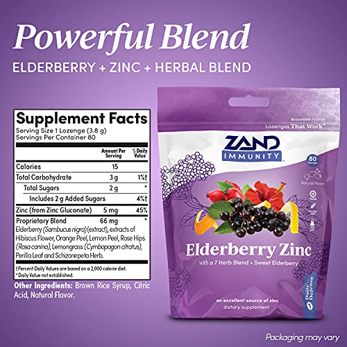 Herbal elderberry lozenges for dry throat