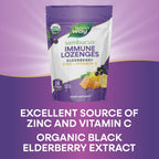 Herbal elderberry lozenges with zinc