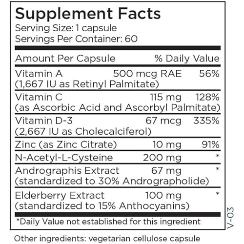 Herbal elderberry supplement for immunity