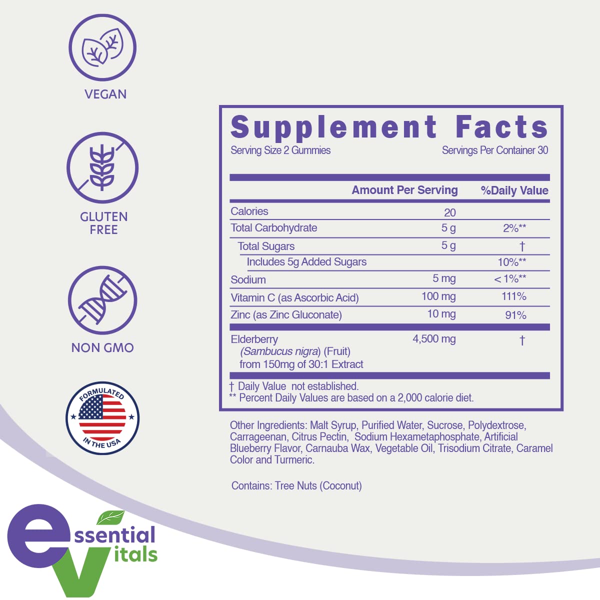 Herbal elderberry supplement for vitality