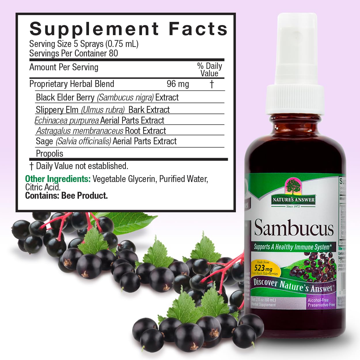 herbal elderberry throat relief spray