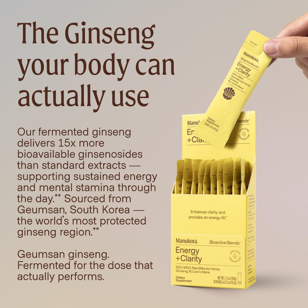 Herbal energy boost with ginseng