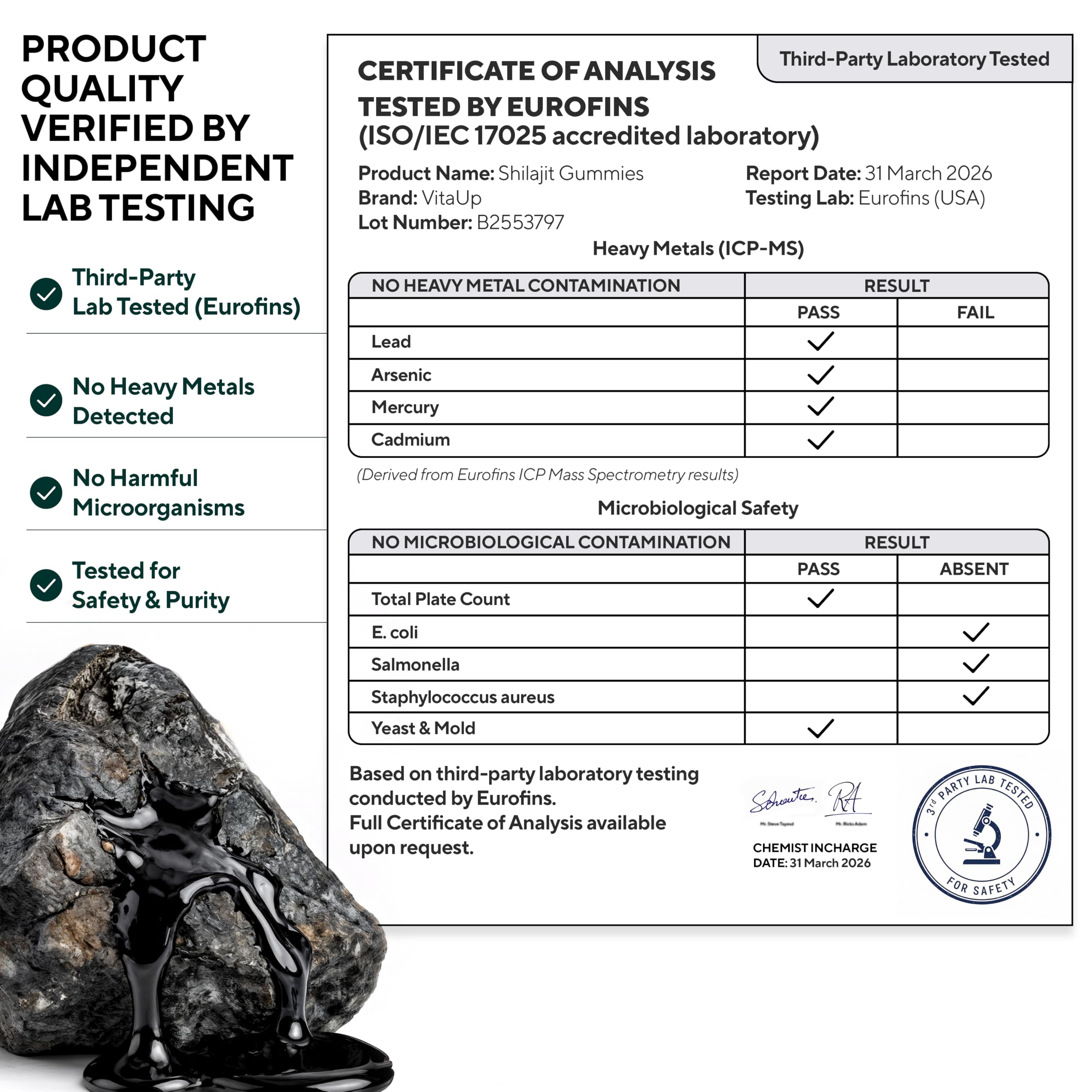 Herbal energy support shilajit gummies
