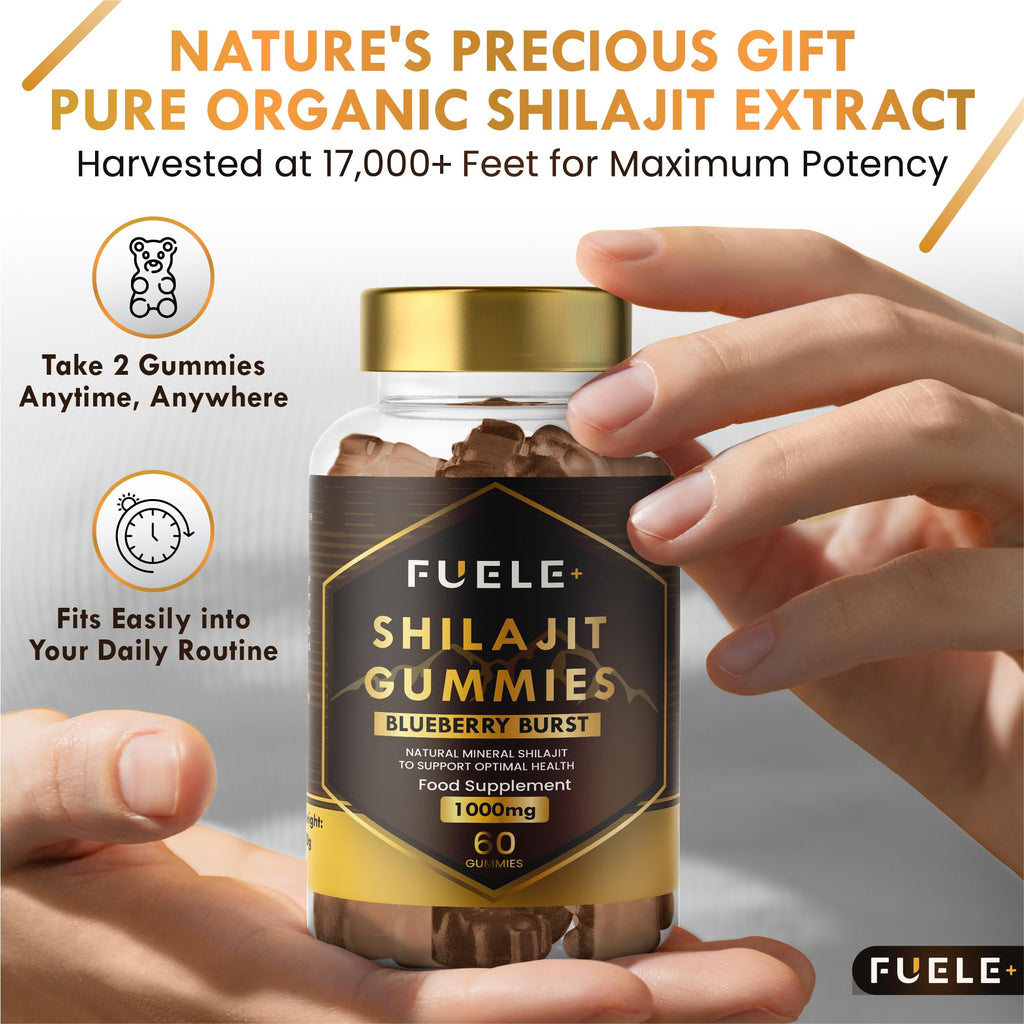 Herbal energy support shilajit gummies