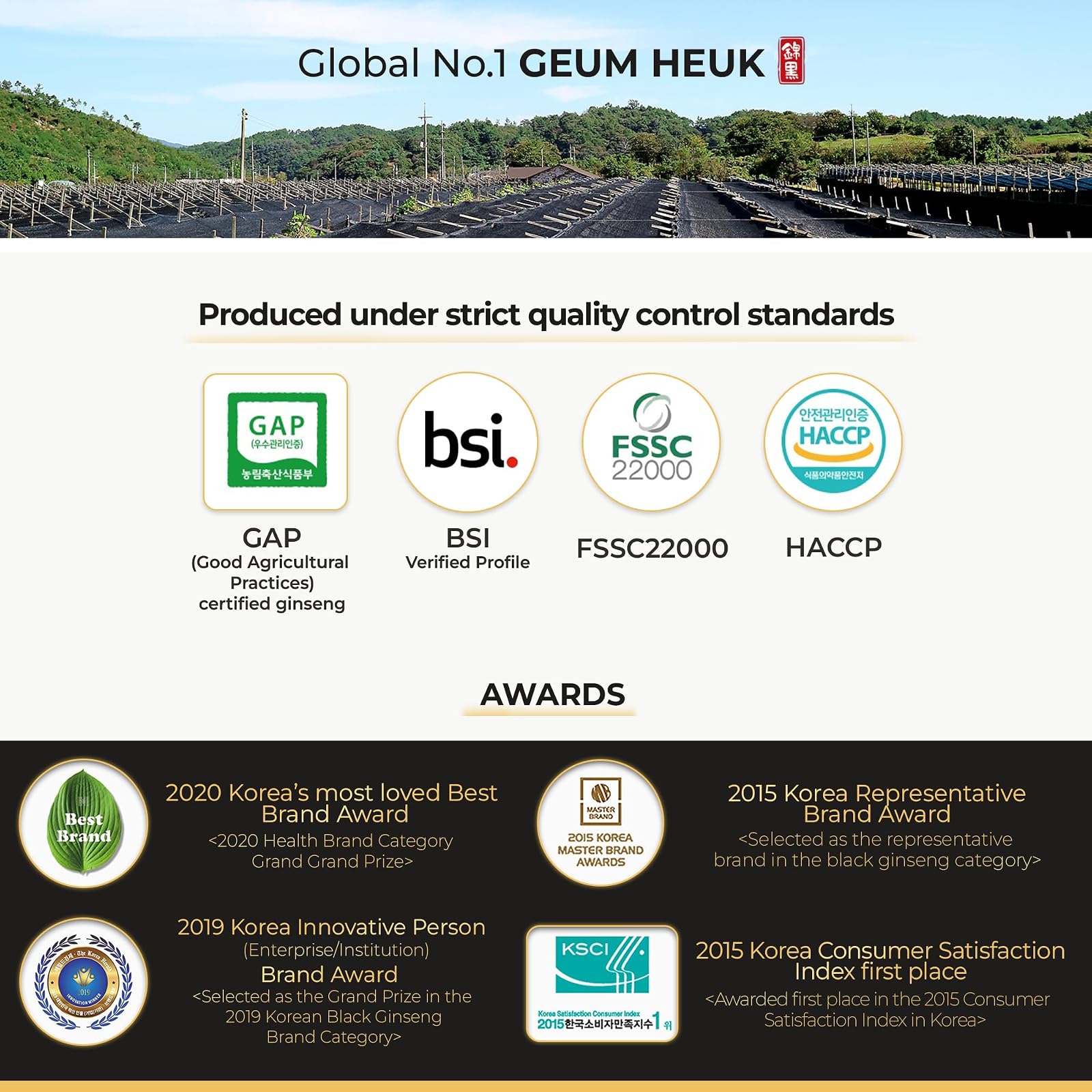 Herbal energy with GeumHeuk ginseng