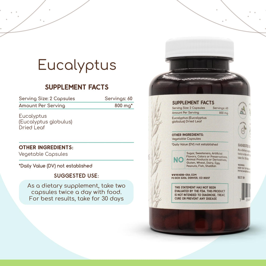 Herbal eucalyptus capsules for vitality