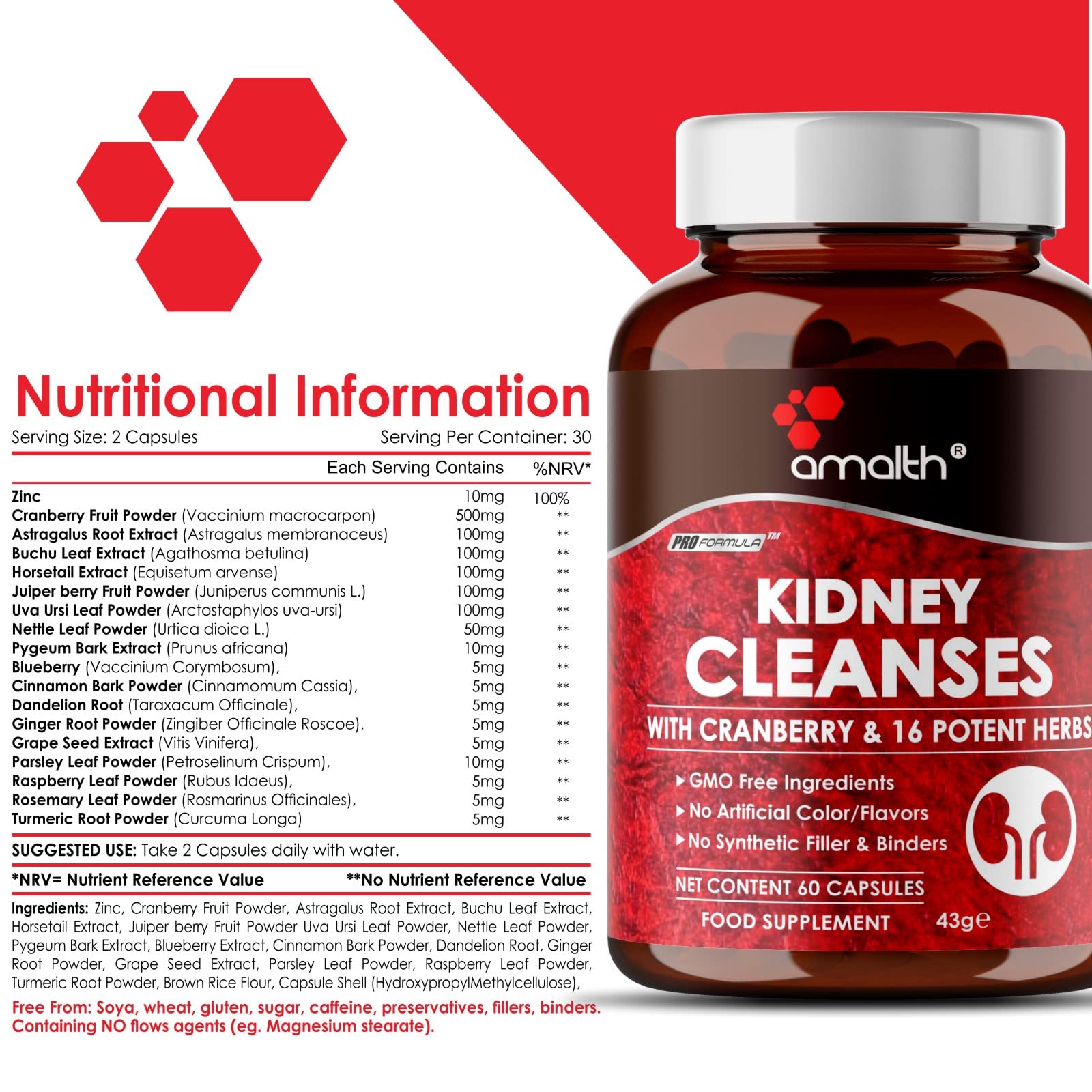 Herbal formula for healthy kidneys