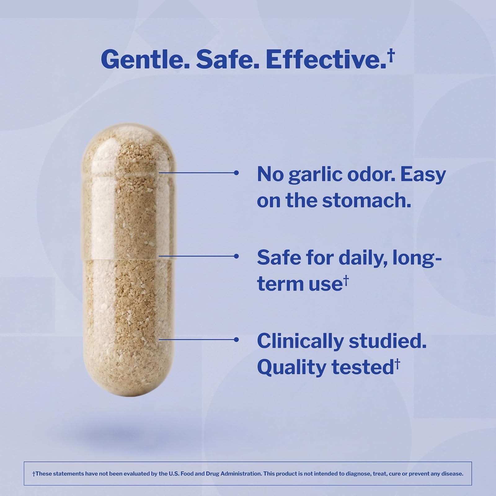 Herbal garlic capsules for overall wellness