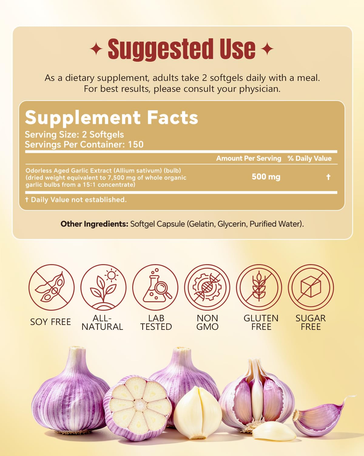 Herbal garlic extract for overall wellness