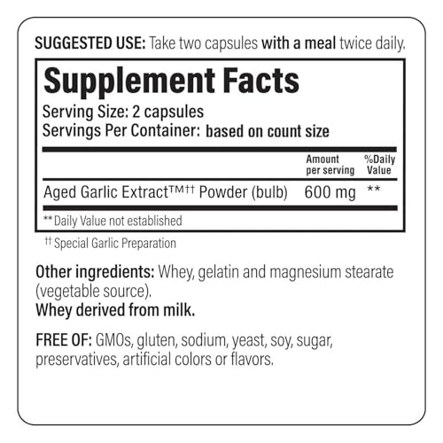 Herbal garlic supplement for cardiovascular support