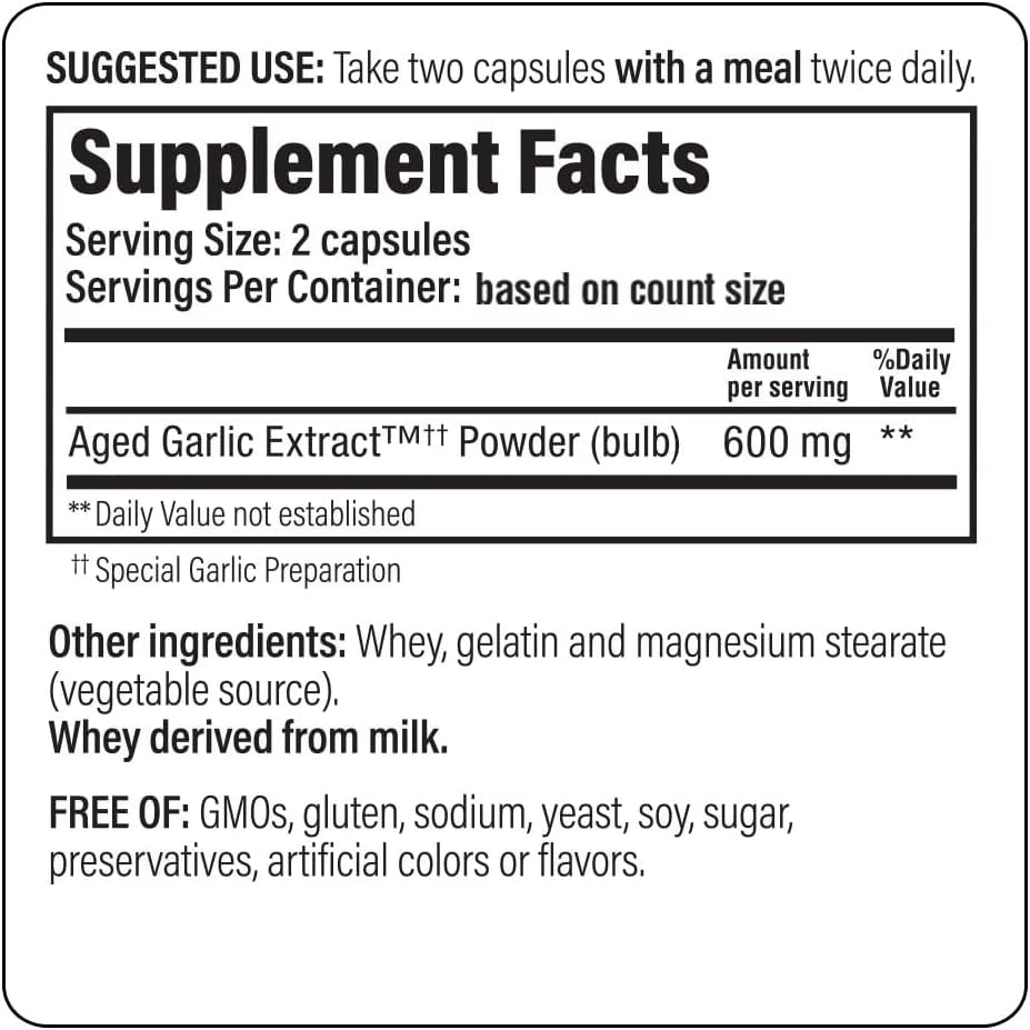 Herbal garlic supplement for overall health