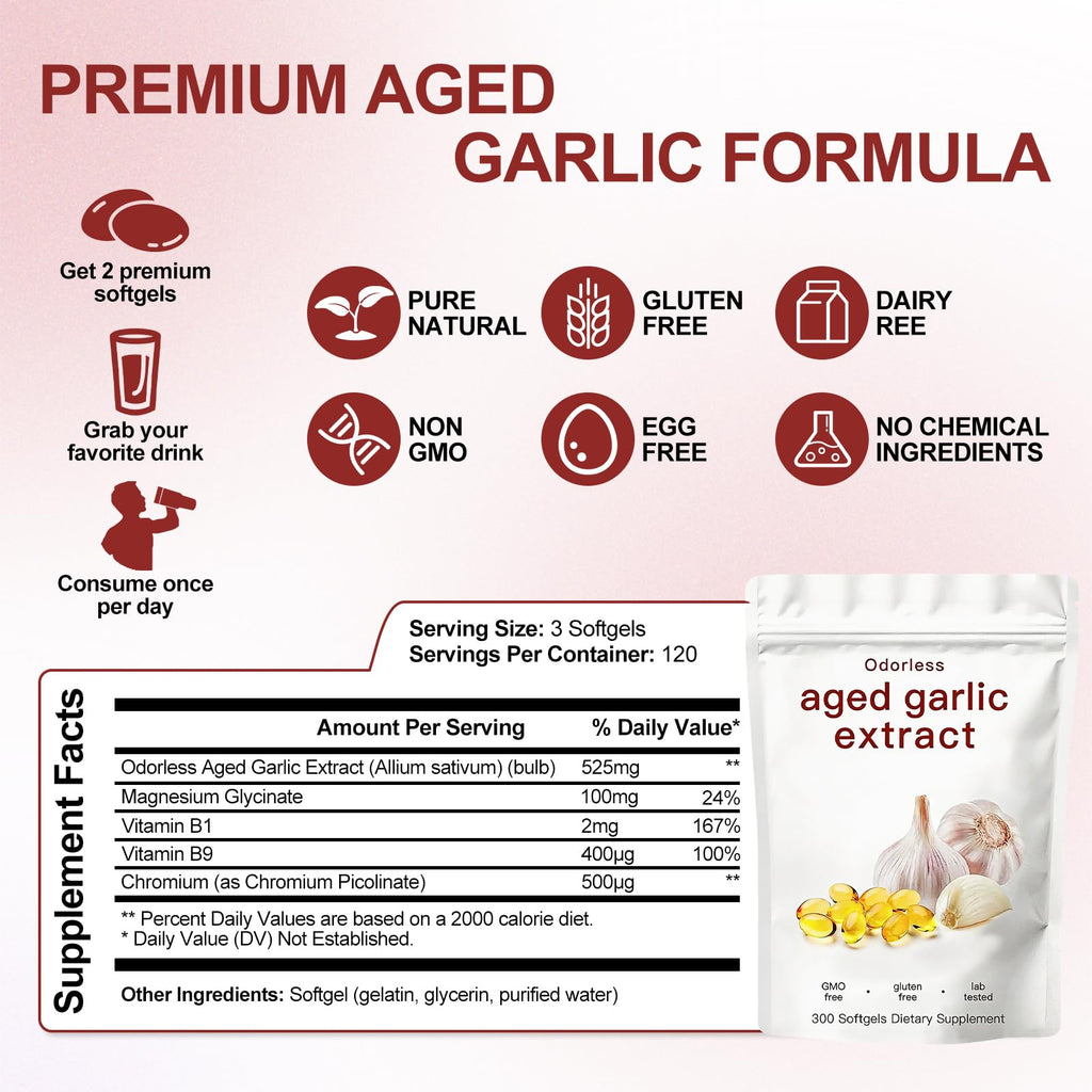 Herbal garlic supplement for overall health