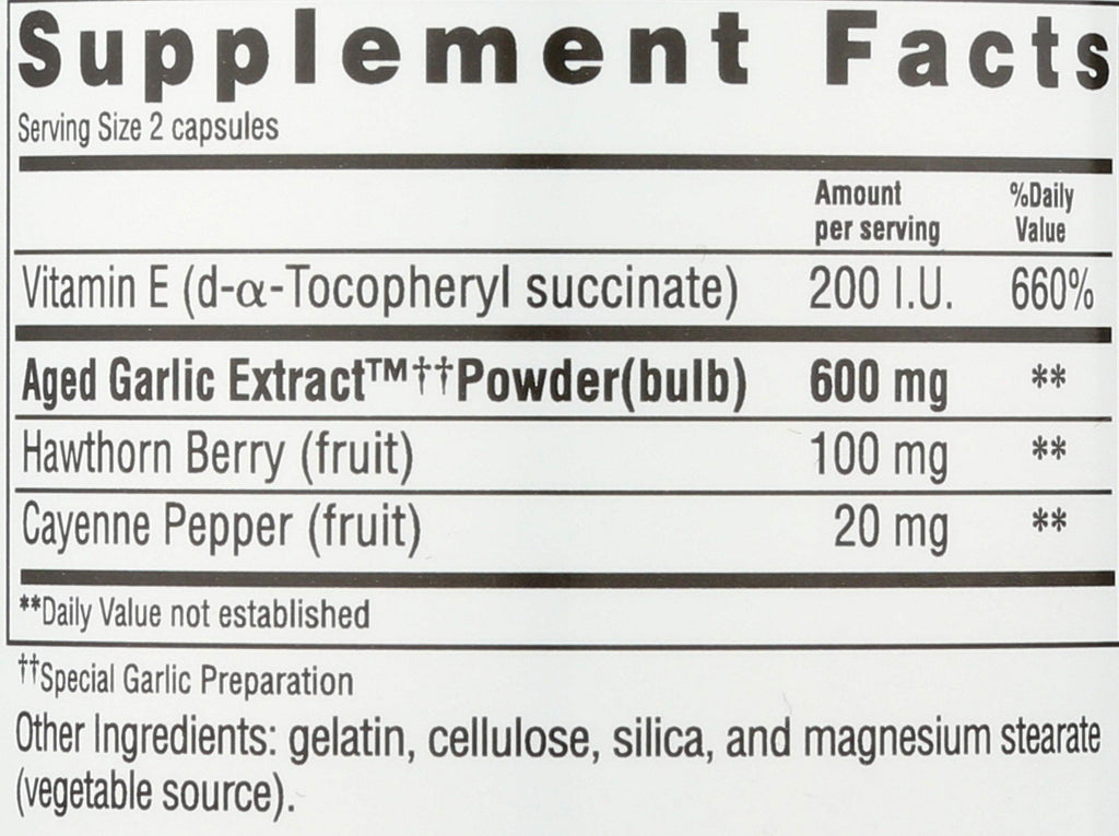 Herbal garlic supplement with cayenne