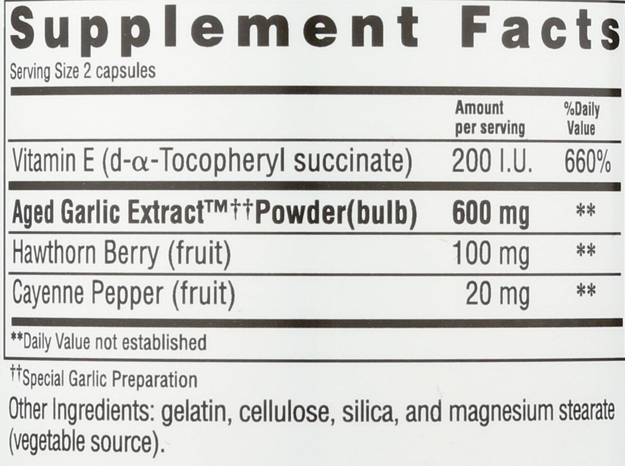 Herbal garlic supplement with cayenne