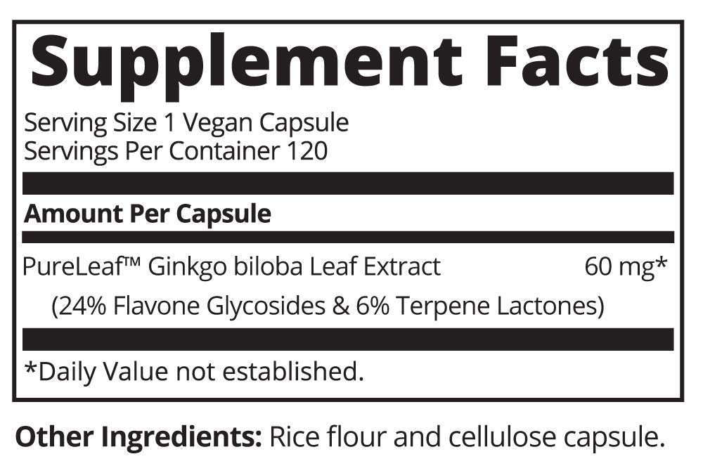 herbal ginkgo biloba for cognitive support