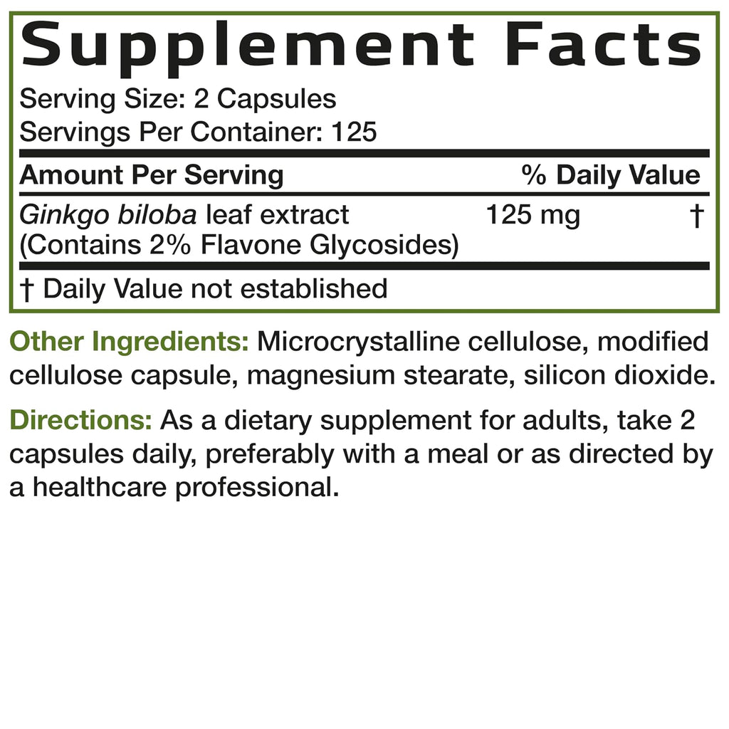 herbal ginkgo biloba for focus