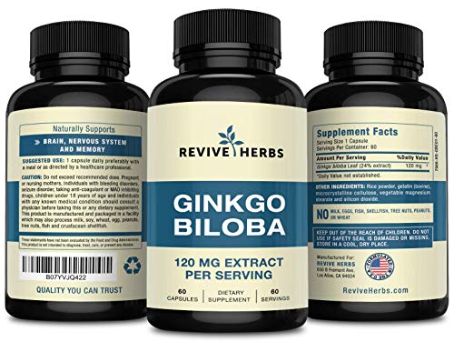 herbal ginkgo biloba for improved focus