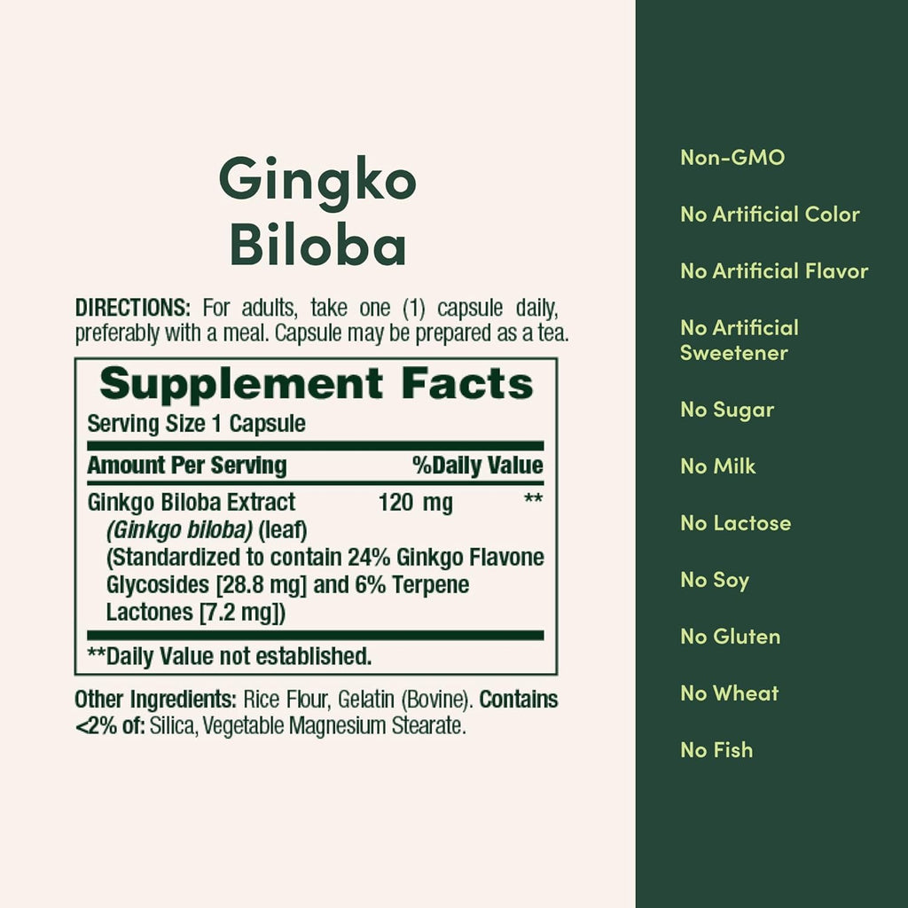 herbal ginkgo biloba for mental clarity