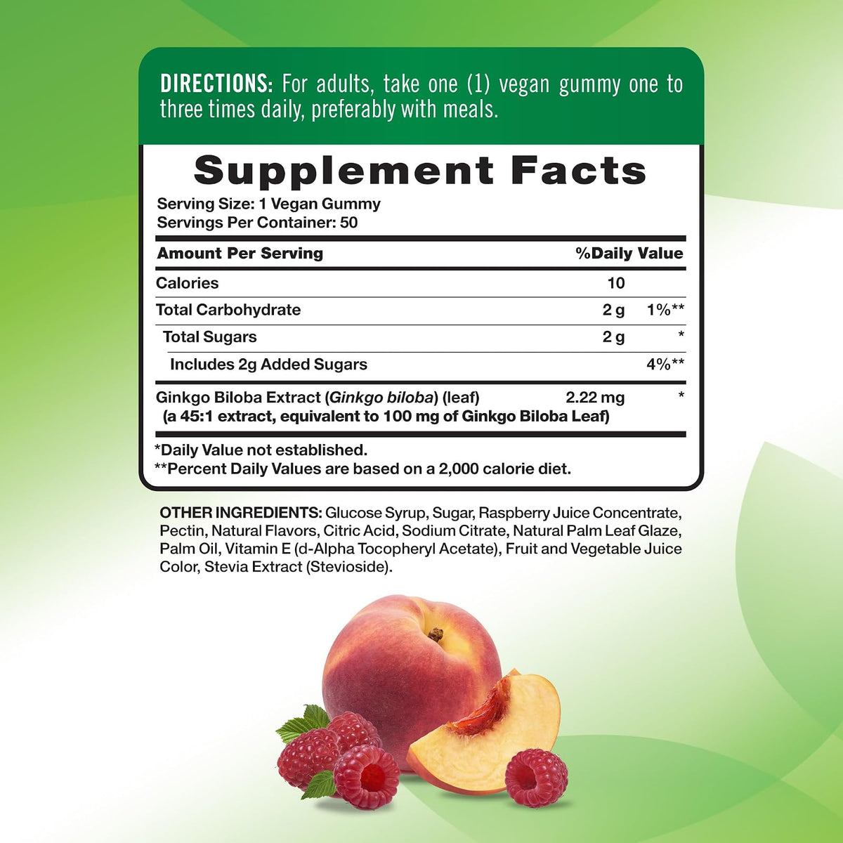 Herbal Ginkgo Biloba gummies for mental clarity