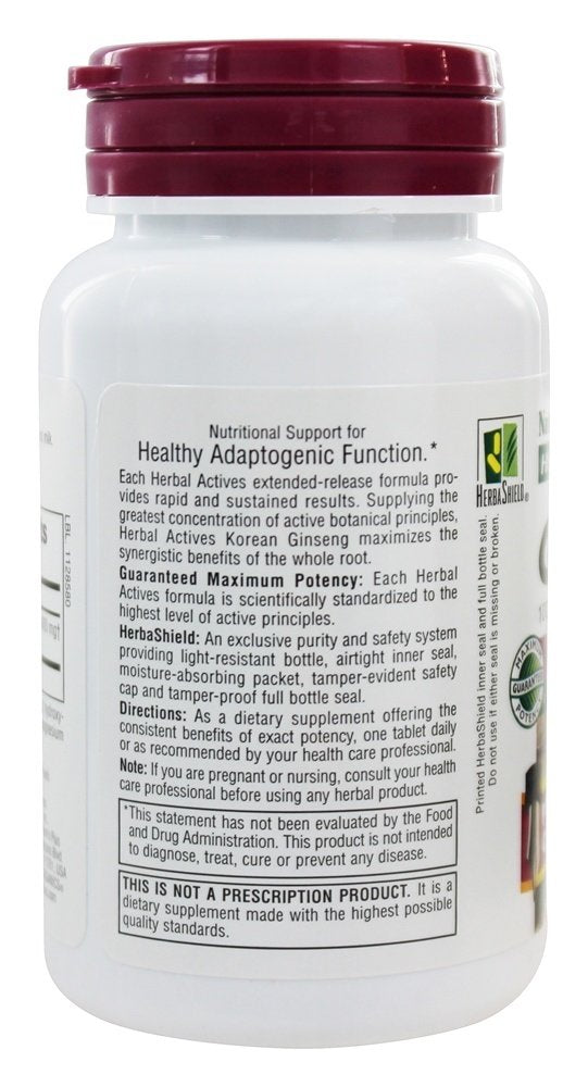 Herbal ginseng for enhanced performance