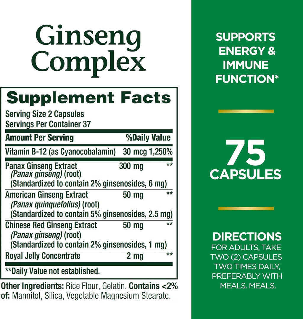 Herbal ginseng supplement pack of three
