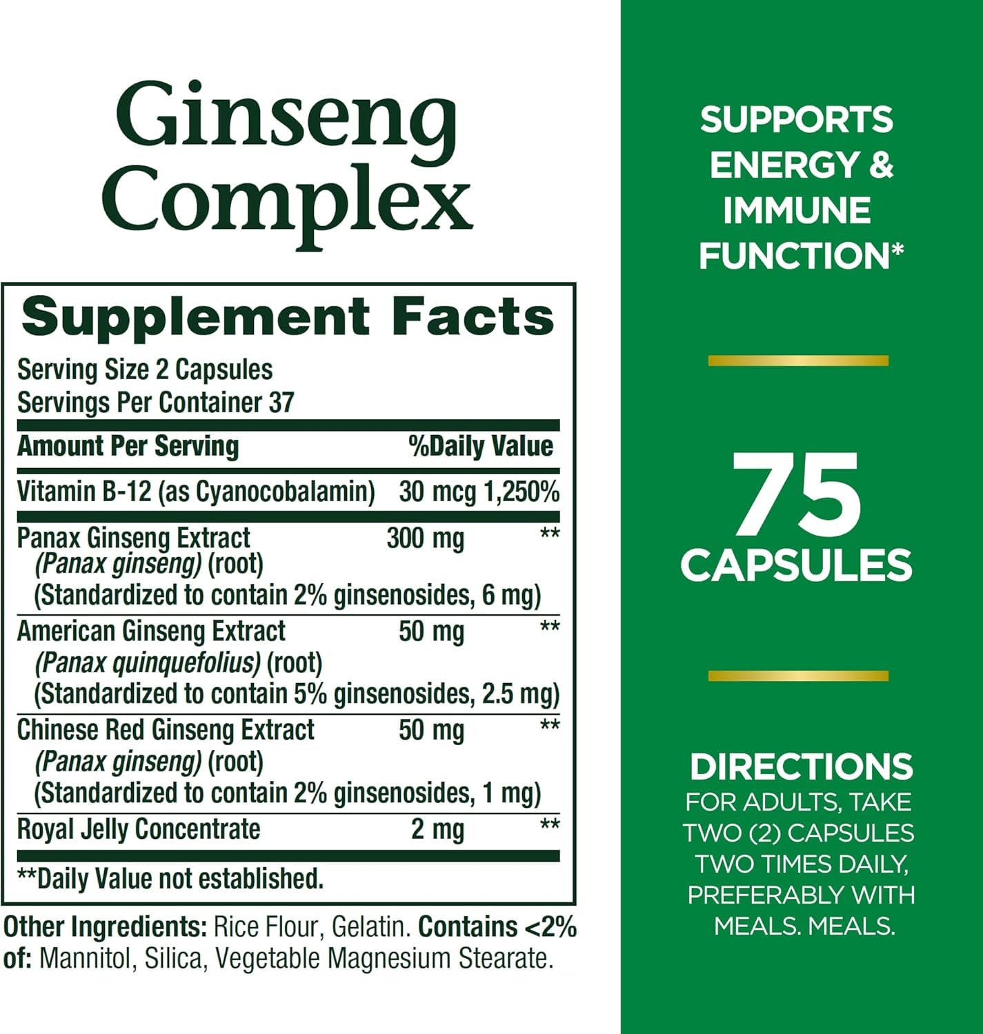 Herbal ginseng supplement pack of three