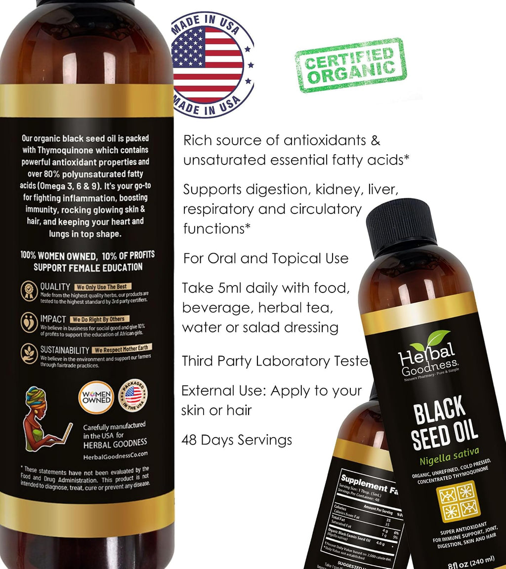 Herbal Goodness black seed oil uses