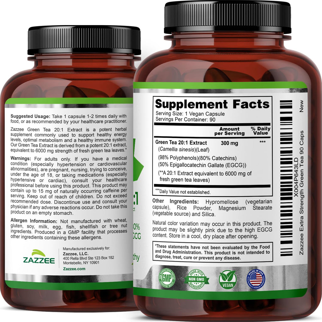 herbal green tea extract supplement