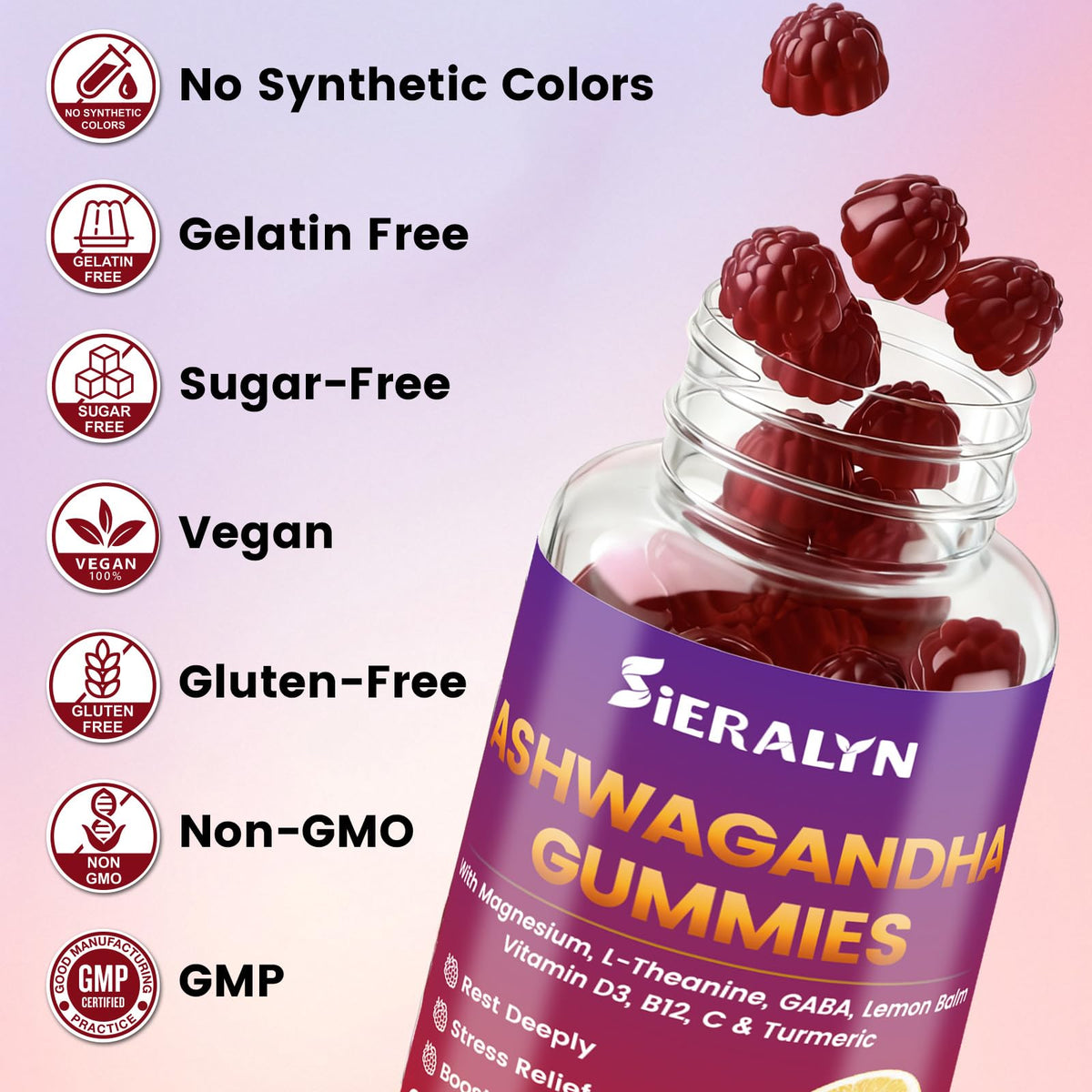 Herbal gummies for energy and vitality