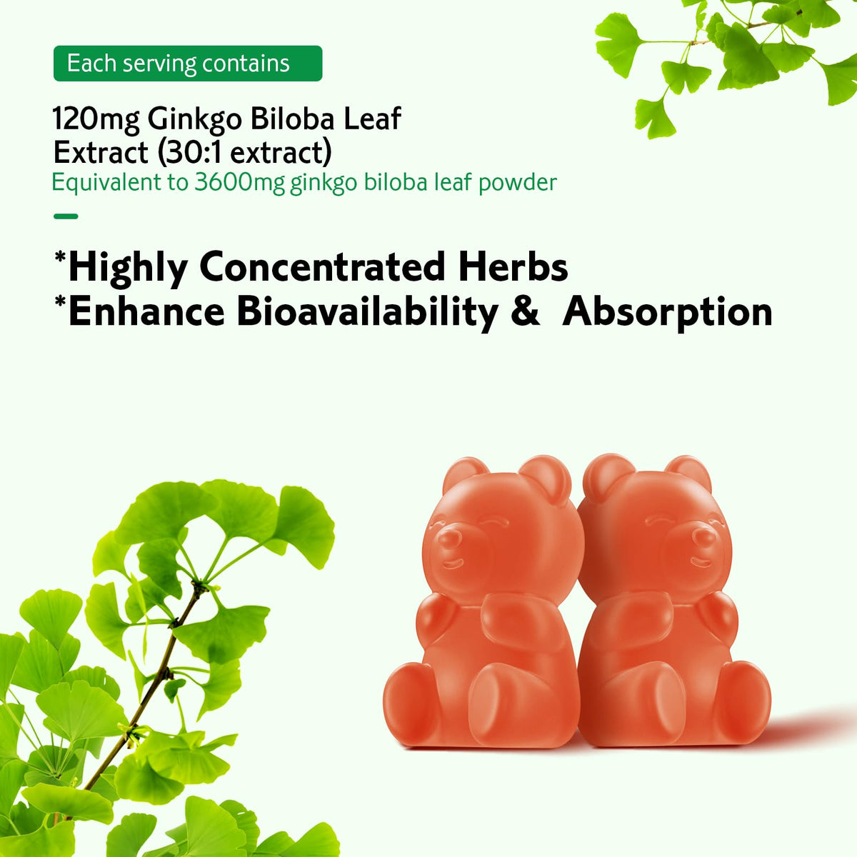 herbal gummies with ginkgo biloba