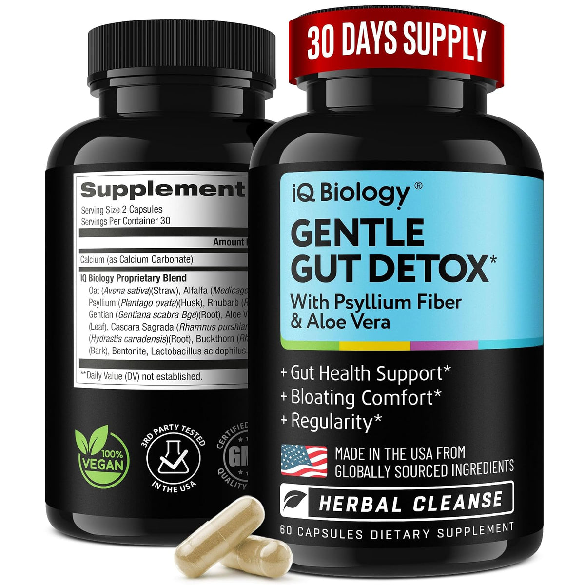 herbal gut health supplement capsules