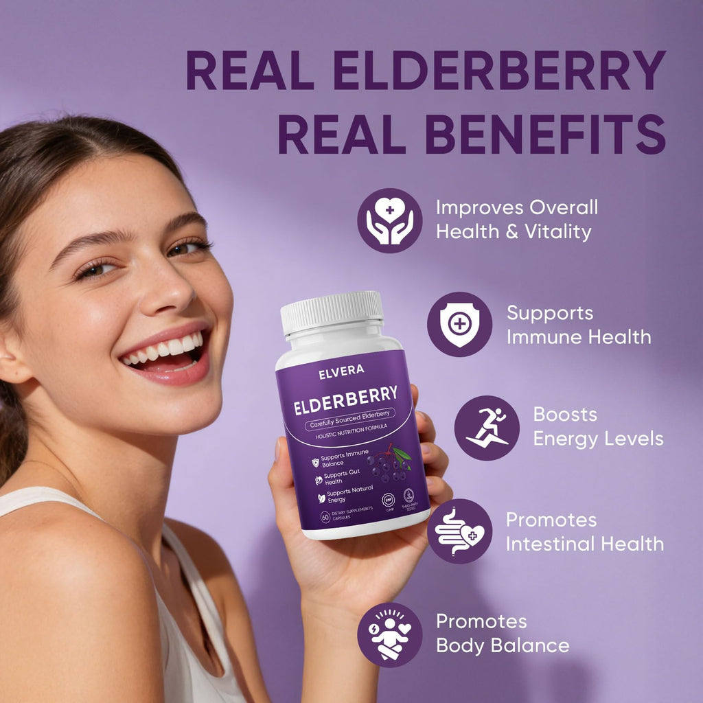 herbal gut health support with elderberry