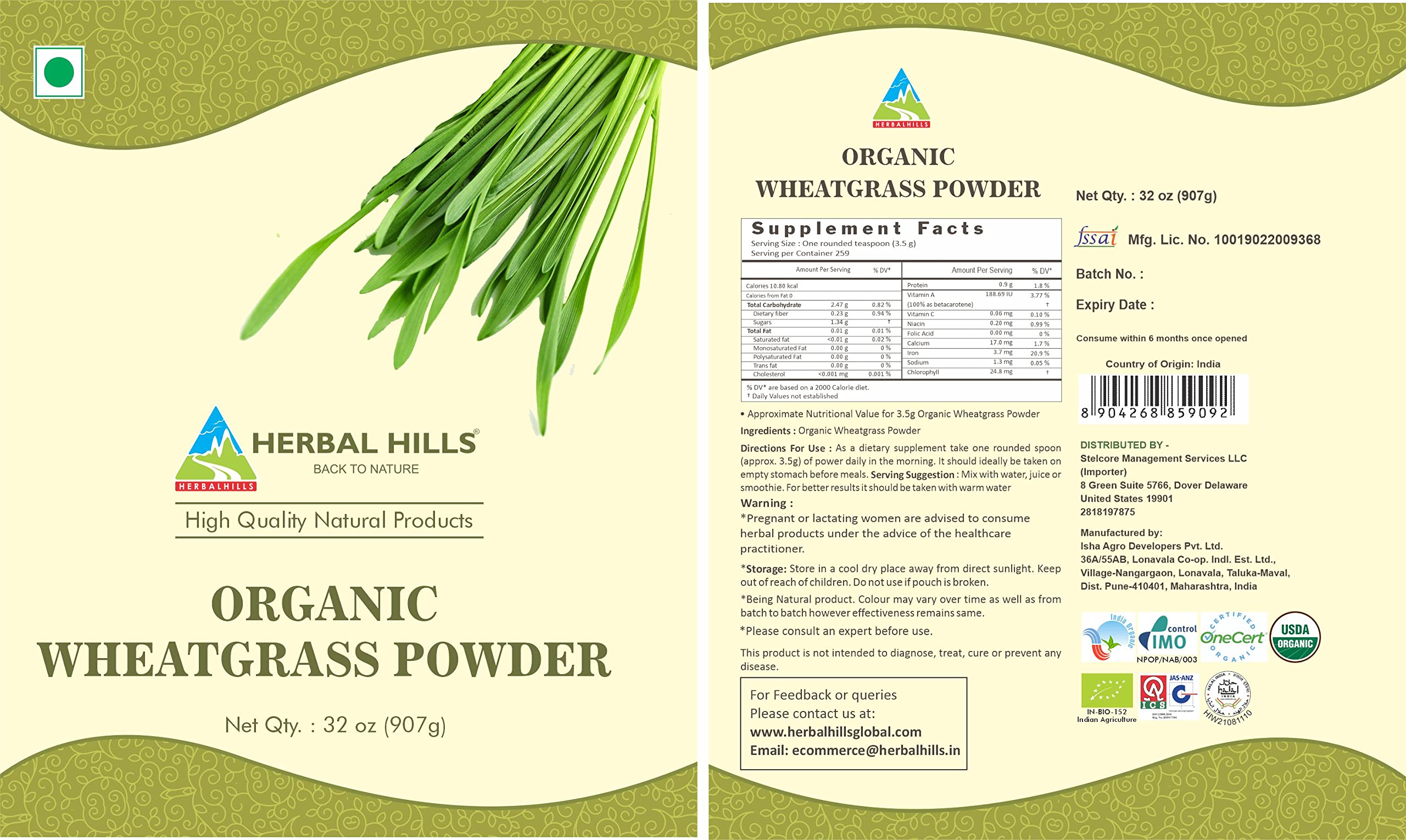 HERBAL HILLS organic superfood nutrition