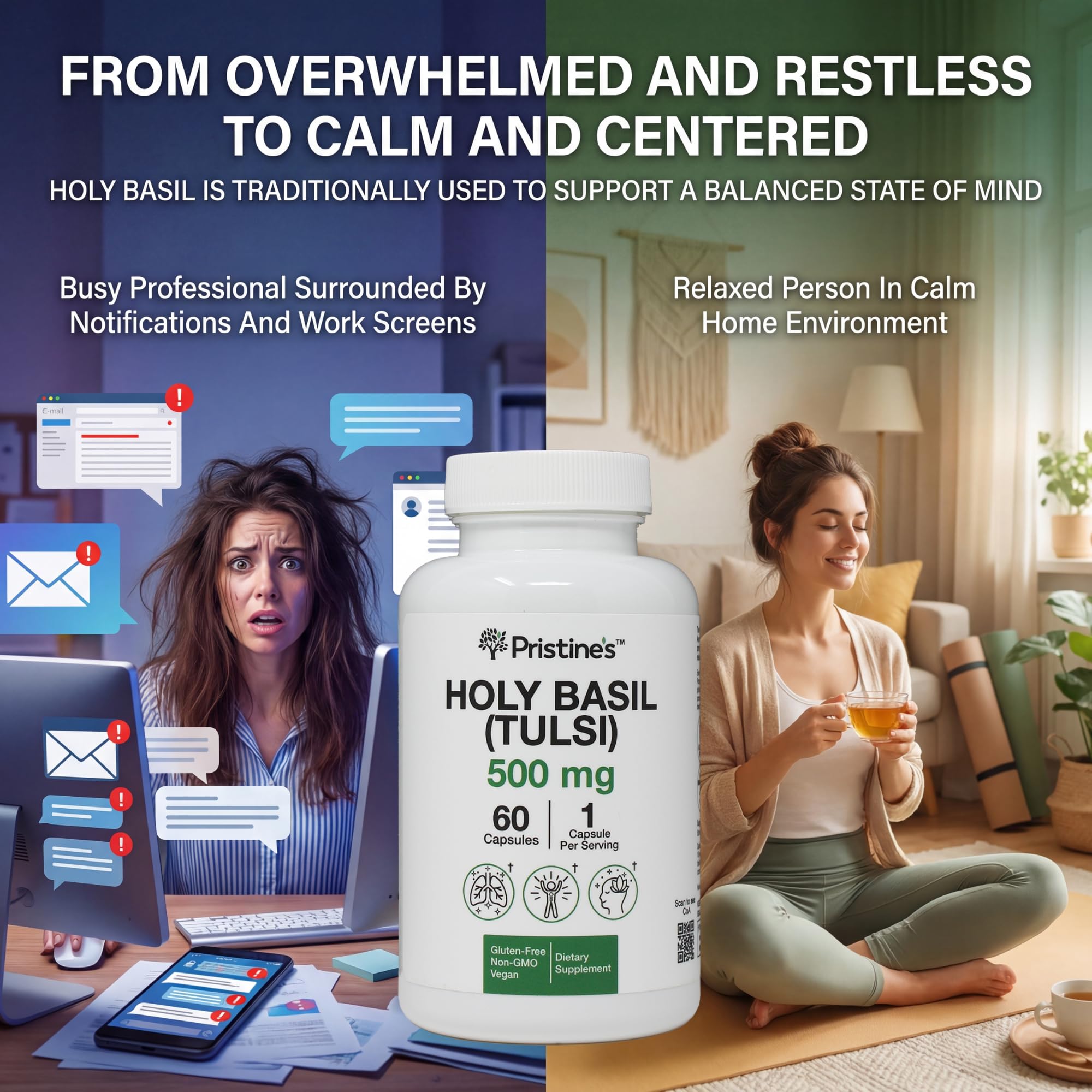 herbal holy basil for anxiety support