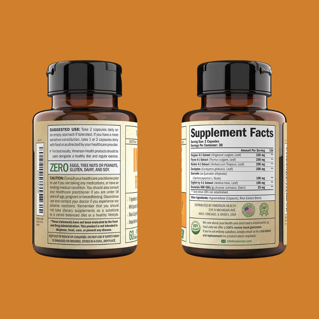 Herbal immune support supplement features