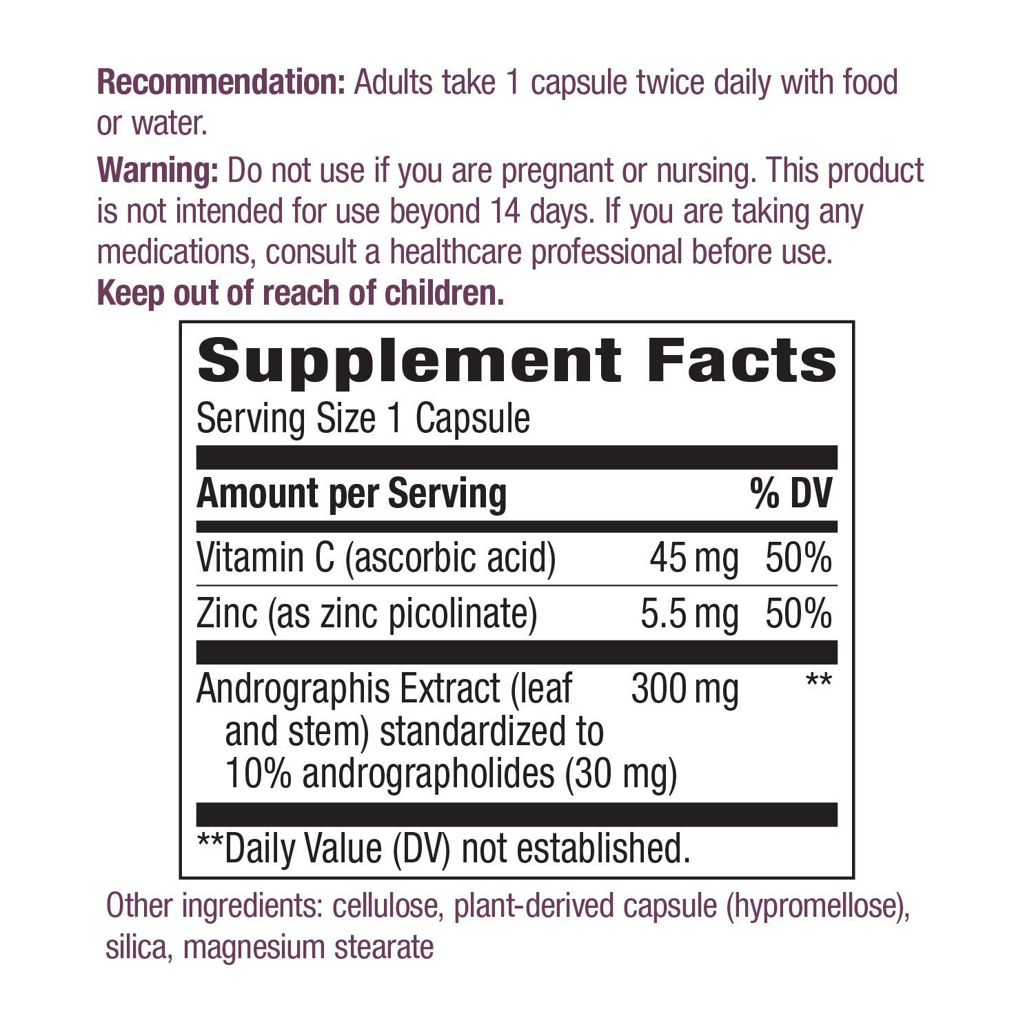 herbal immune support with Andrographis