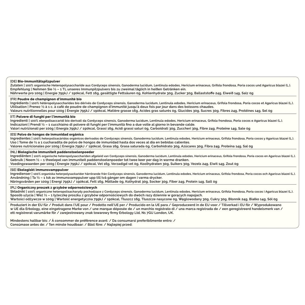 herbal immunity support with mushrooms