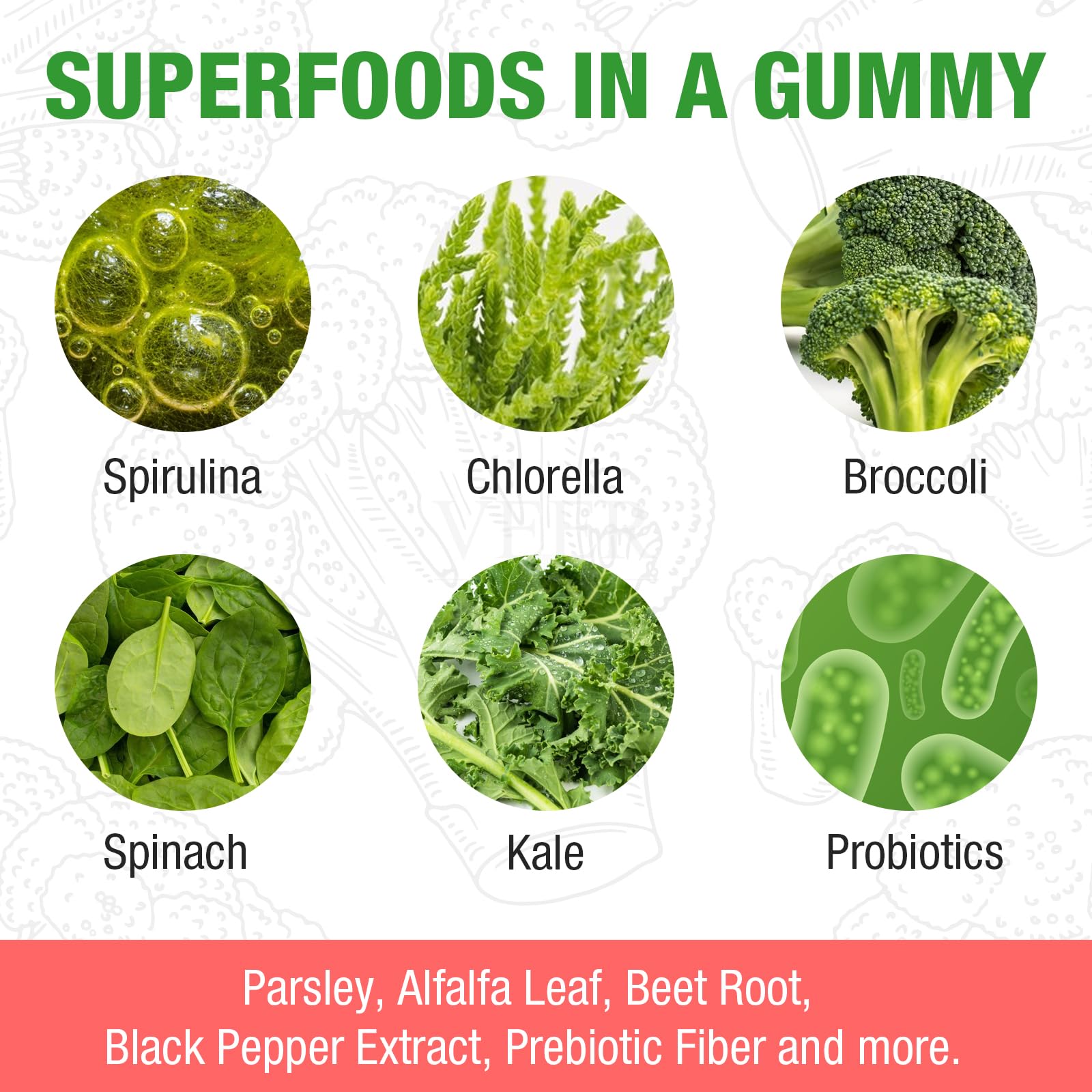 Herbal infused Super Greens Gummies
