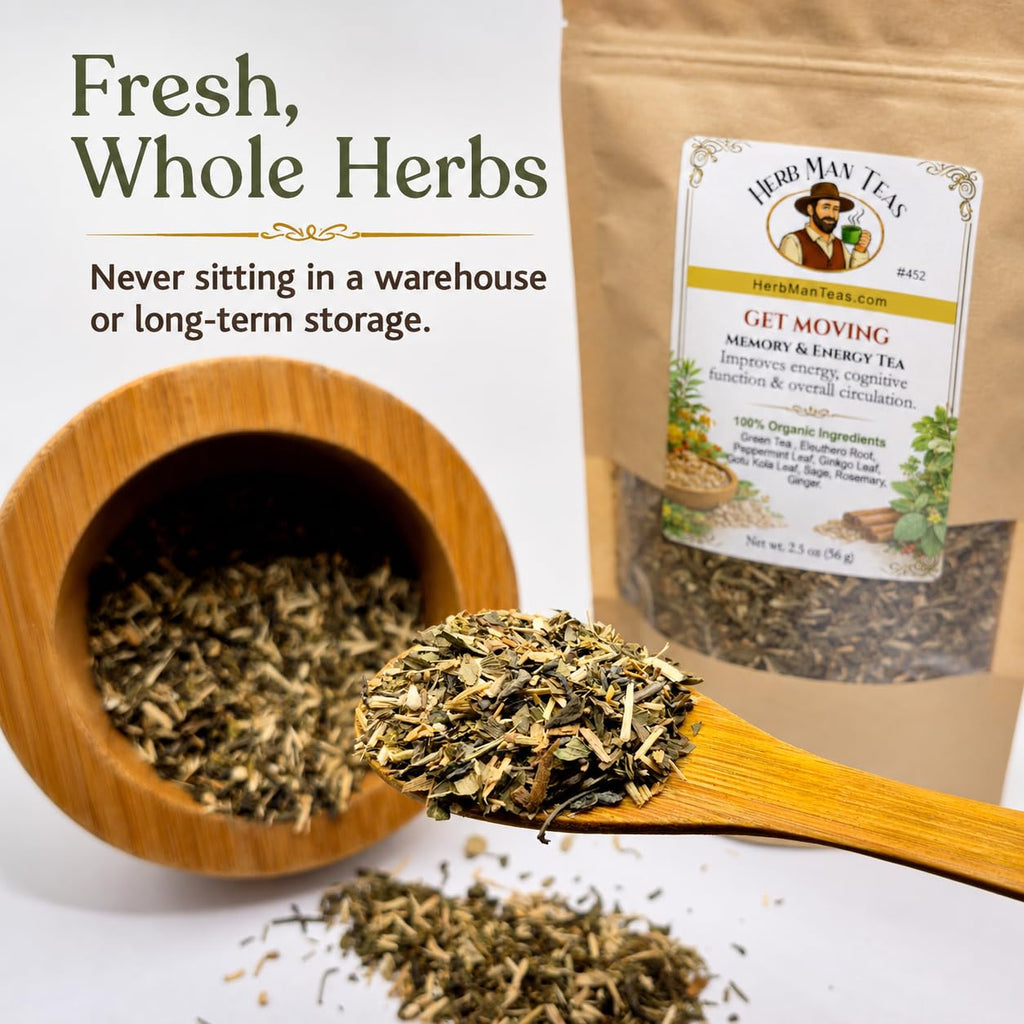 Herbal infusion for focus and energy