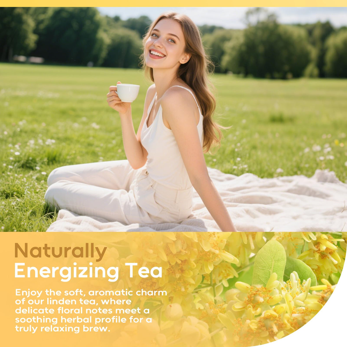 herbal infusion Linden tea for wellness