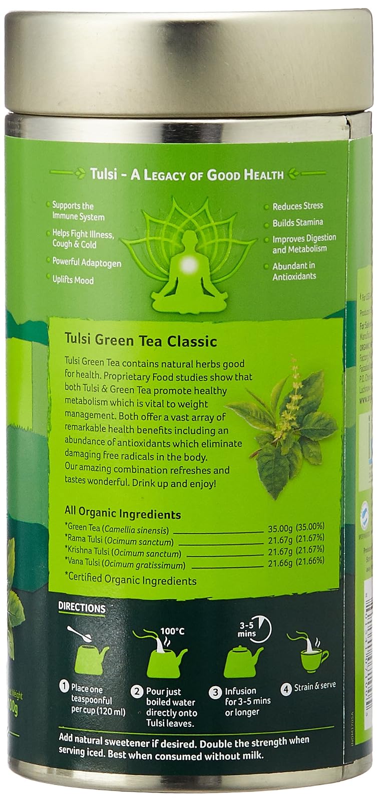 herbal infusion tulsi green tea