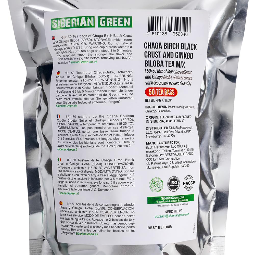 Herbal infusion with Chaga extract