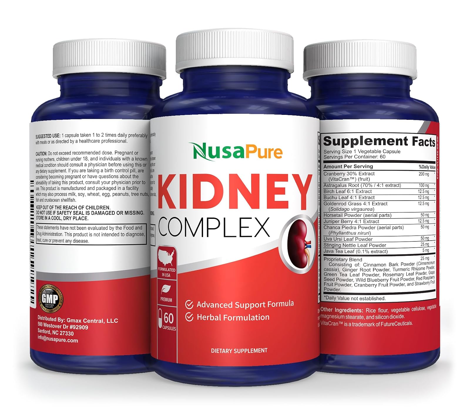 Herbal kidney support with cranberry