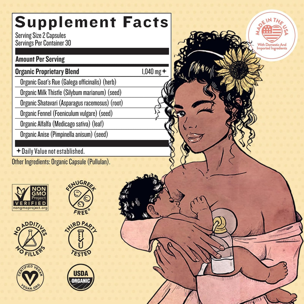 herbal lactation aid for increased milk